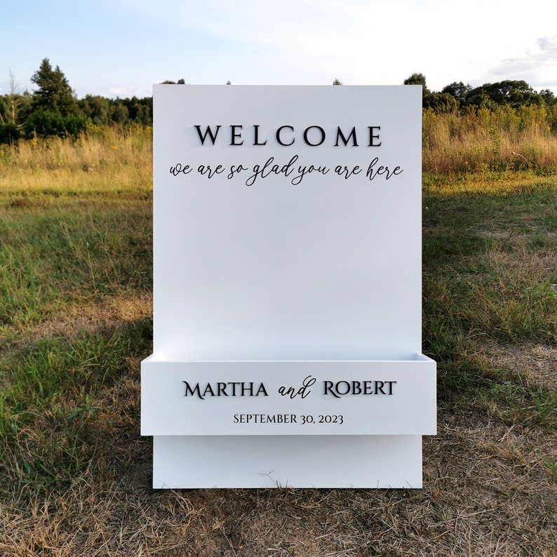 Flower Box Welcome Sign Personalized A-frame Sign Floral - Etsy