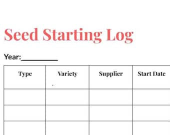 Seed & Plant Wishlist Digital Download PDF - Etsy