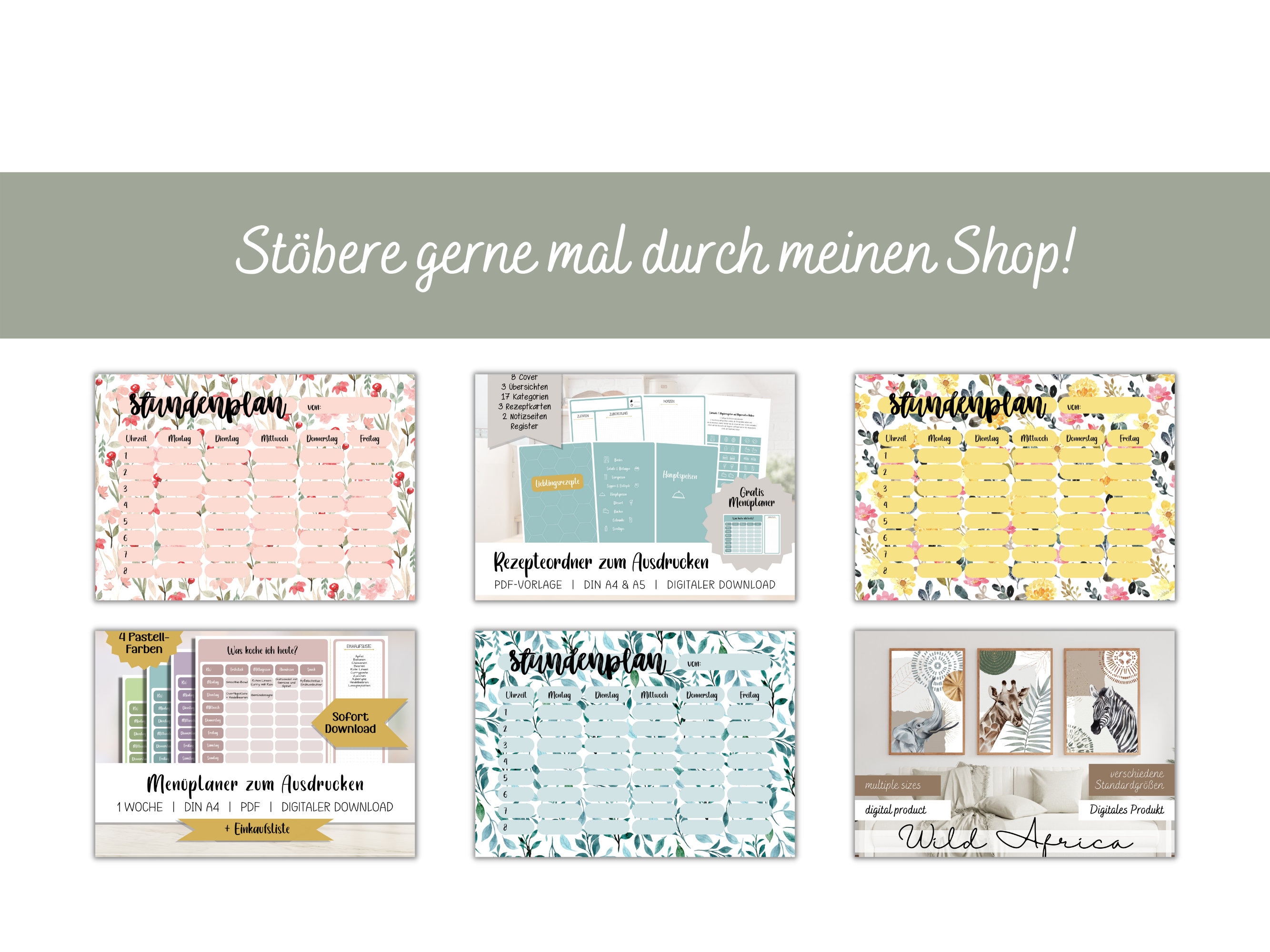 Timetable to Print A4 & A5 PDF as Digital Download German 8 School ...