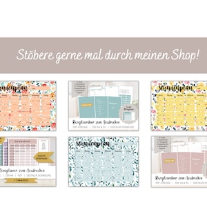 Timetable to Print A4 & A5 PDF as Digital Download German (Instant ...