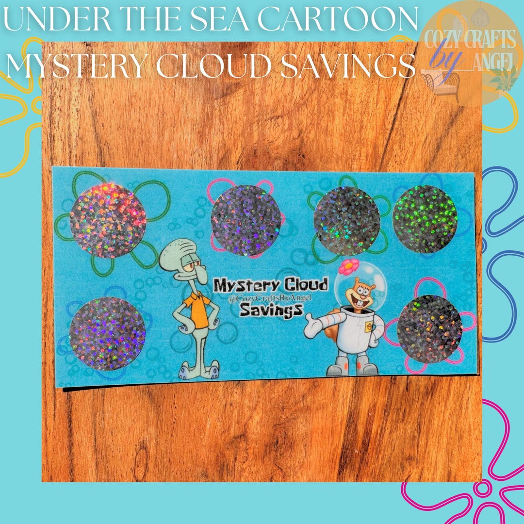 Under the Sea Cartoon Mystery Savings Challenge | Cash Stuffing ...