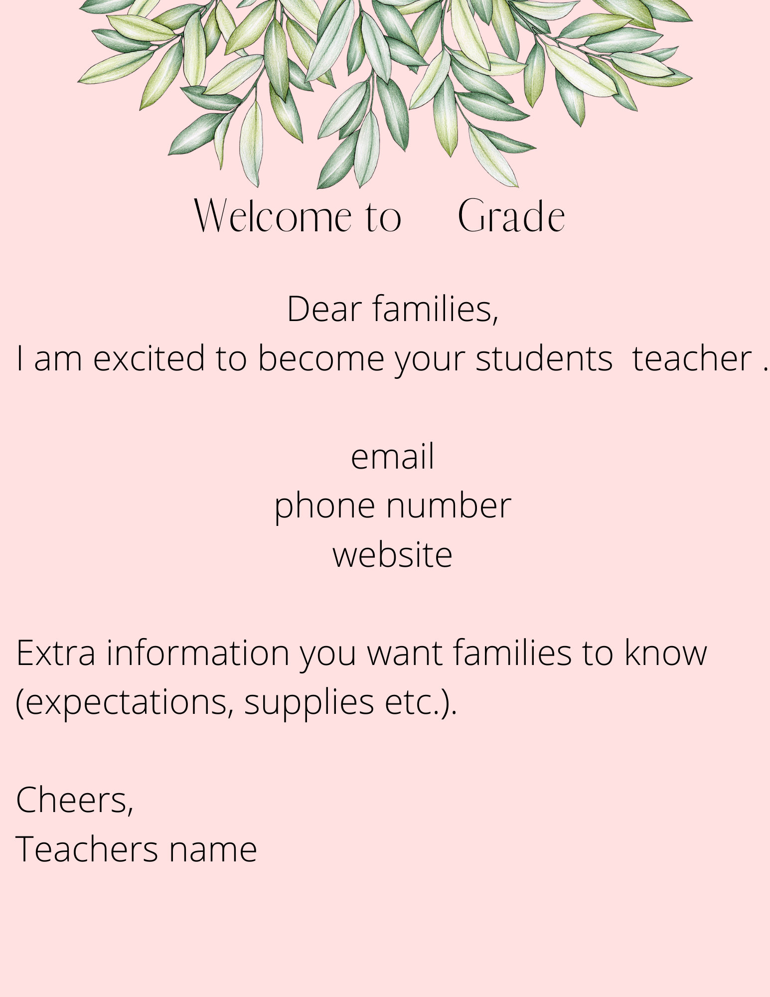 Welcome Back Letter - Etsy