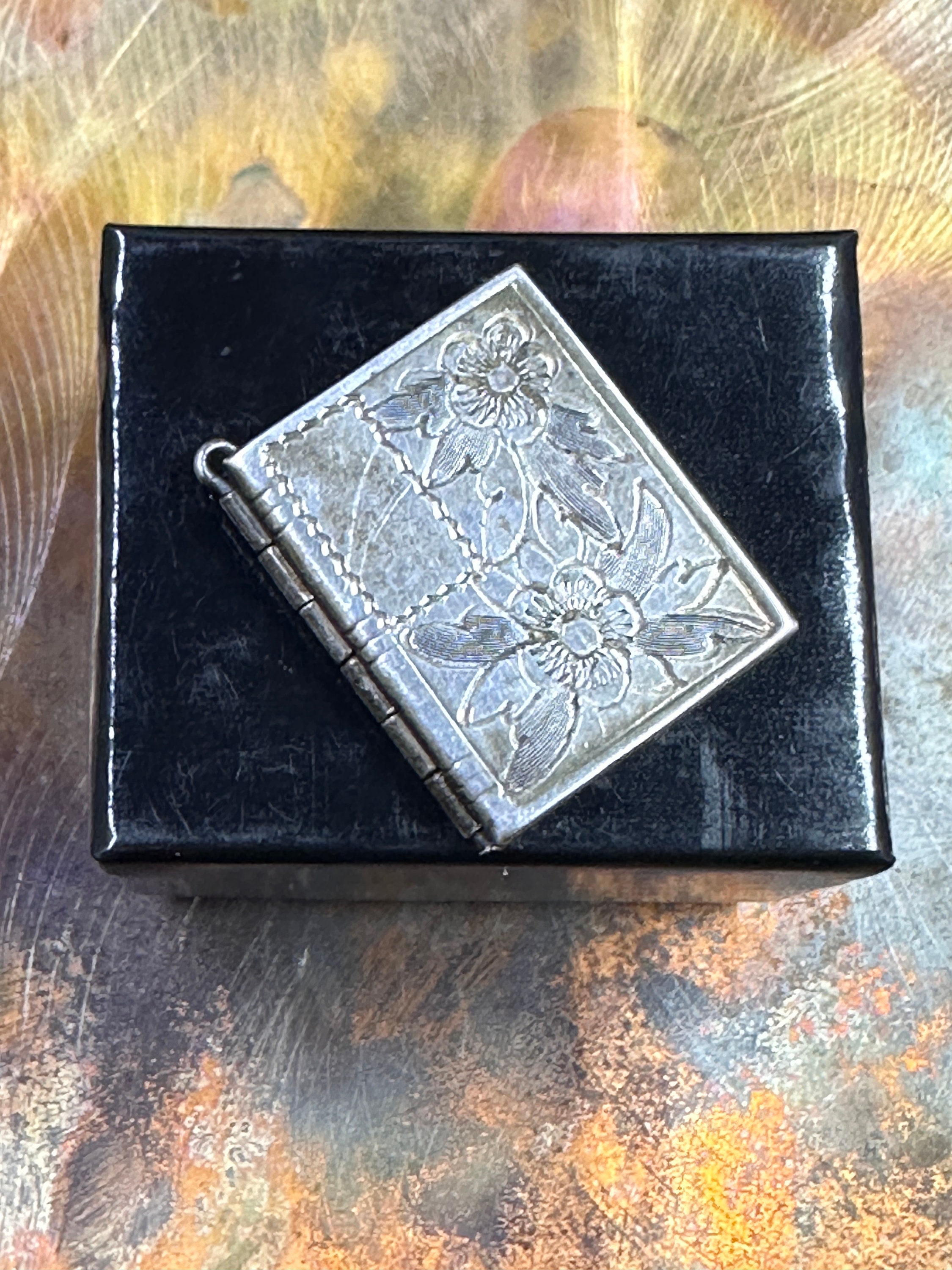 1940's Sterling Silver Book Locket / World War II Era / Sweetheart ...