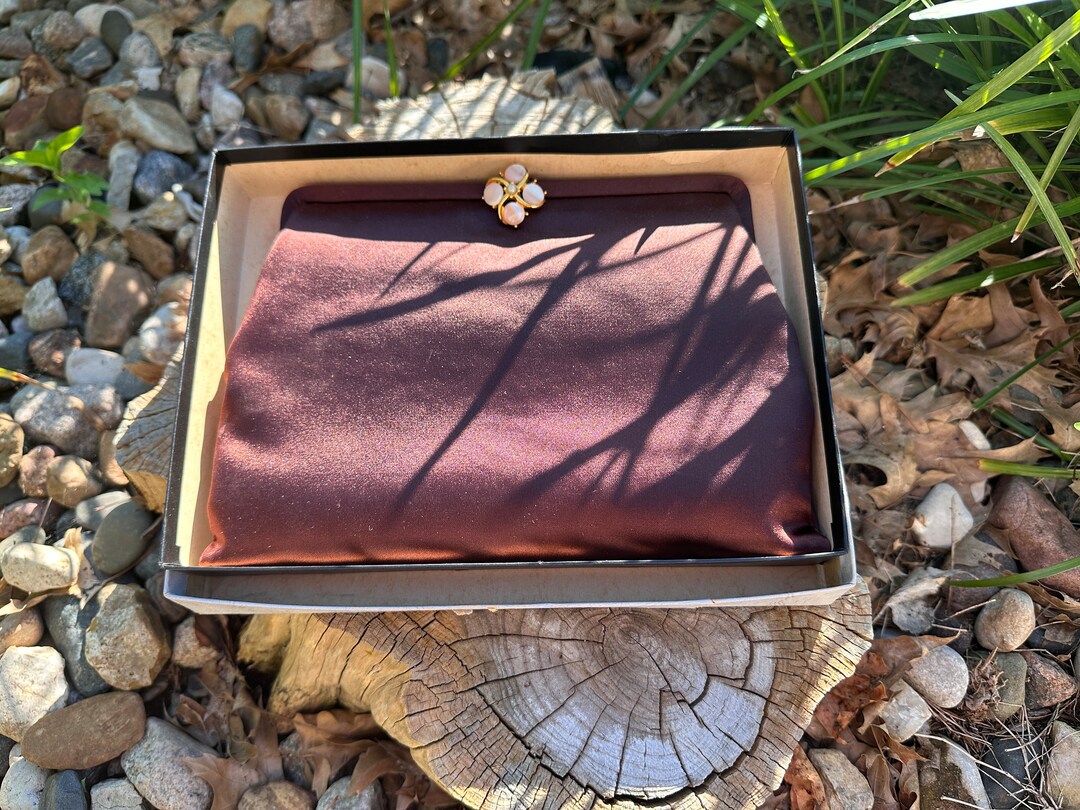 Vintage 1950's Mel-ton Woolf Brothers Kelly-style Satin Coin Purse - Etsy