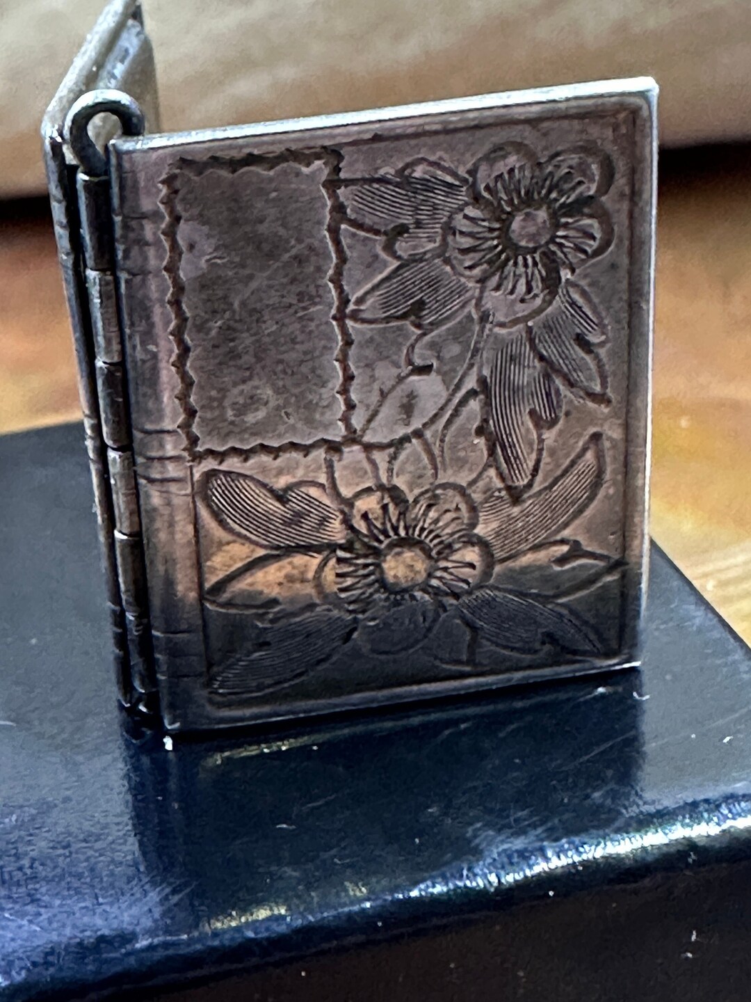 1940's Sterling Silver Book Locket / World War II Era / Sweetheart ...