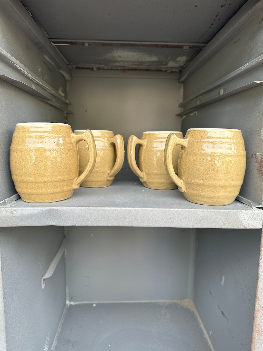 Rare Set of 4 Vintage UHL Pottery Barrel Stein / Huntingburg IND ...