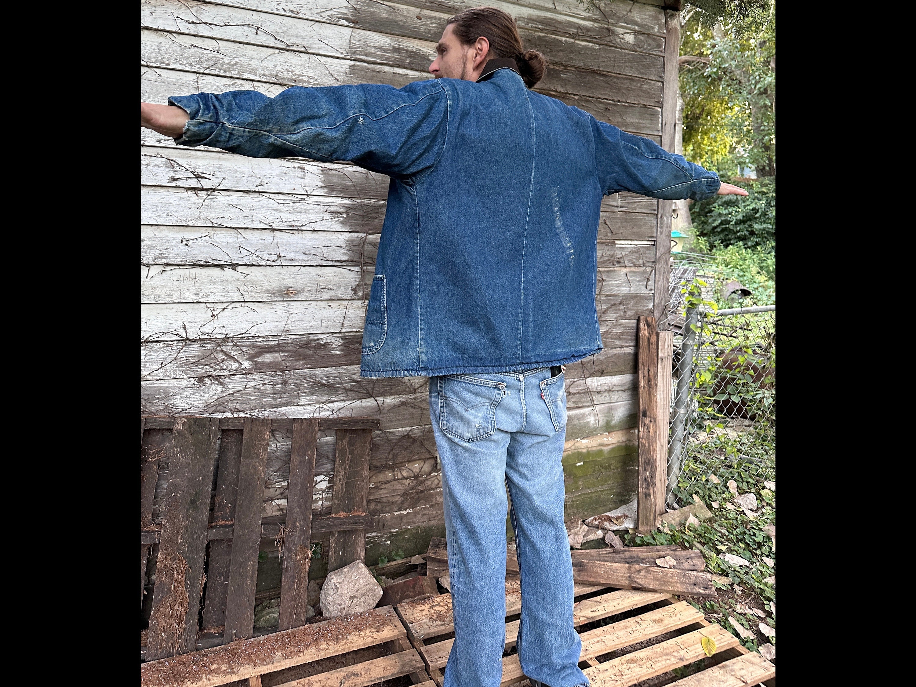 Denim Railroad Chore Coat / Key Imperial Work Coat / Railroad Coat ...