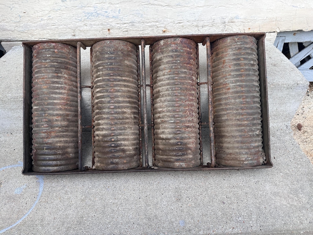 Antique 1890's Tin Round Bread Loaf Baking Pan - Etsy