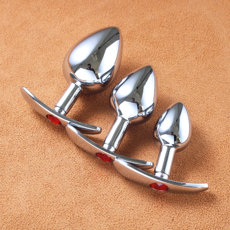 Set Of 3pcs Metal Anal Training Plugs For Womanbeginner Sex Toys Butt Plug Underwear Adult Toys