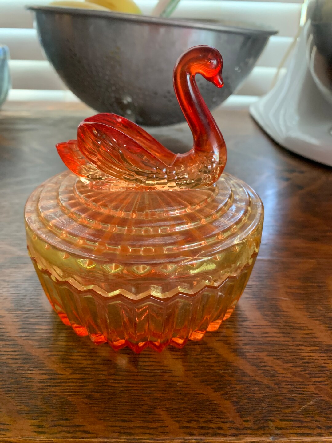 Jeanette Amberina Powder Dish/lipstick Holder - Etsy