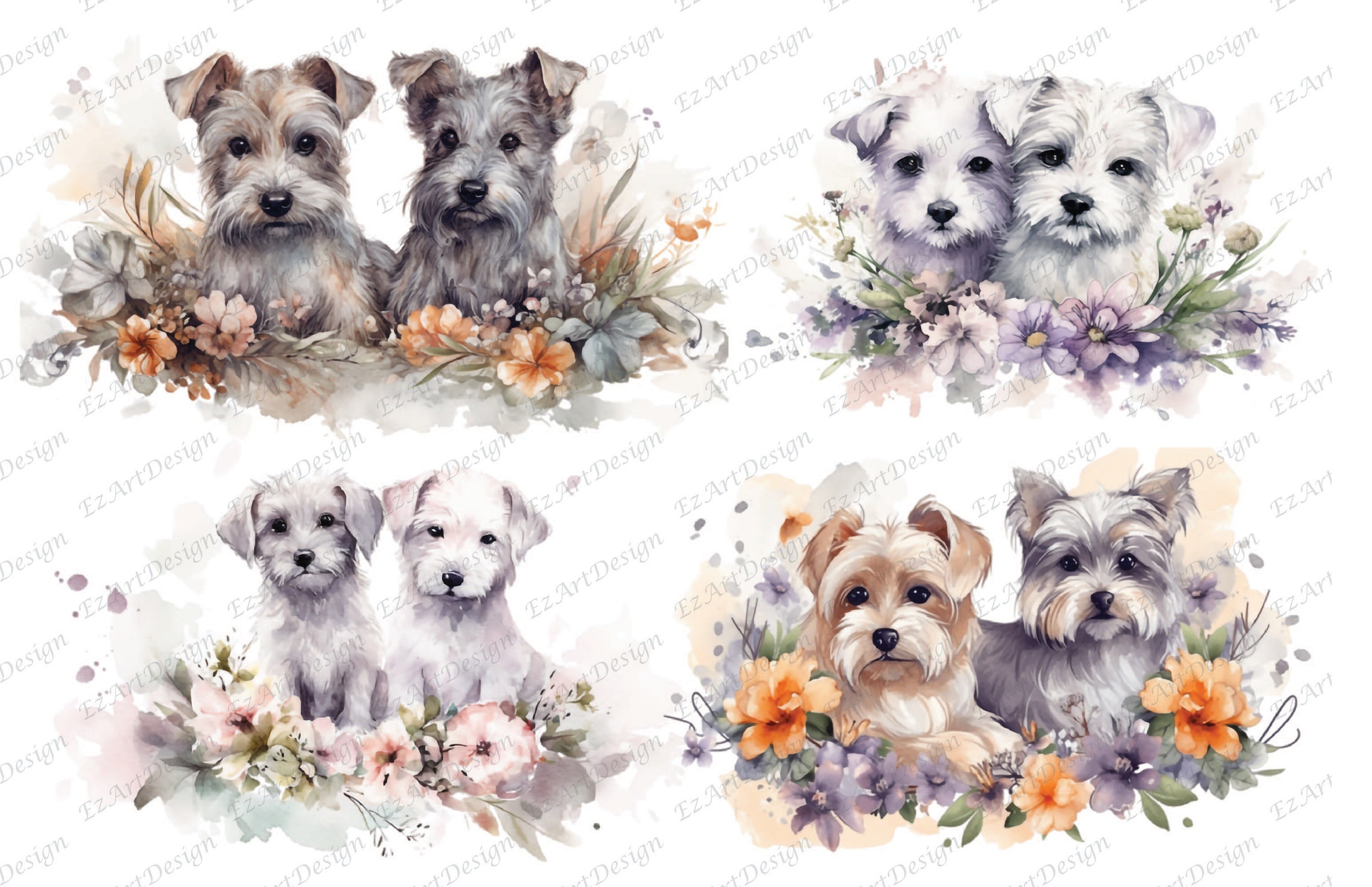 Watercolor Puppy,dog Clipart,watercolour Clip, High-quality PNG ...