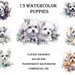 Watercolor Puppy,dog Clipart,watercolour Clip, High-quality PNG ...
