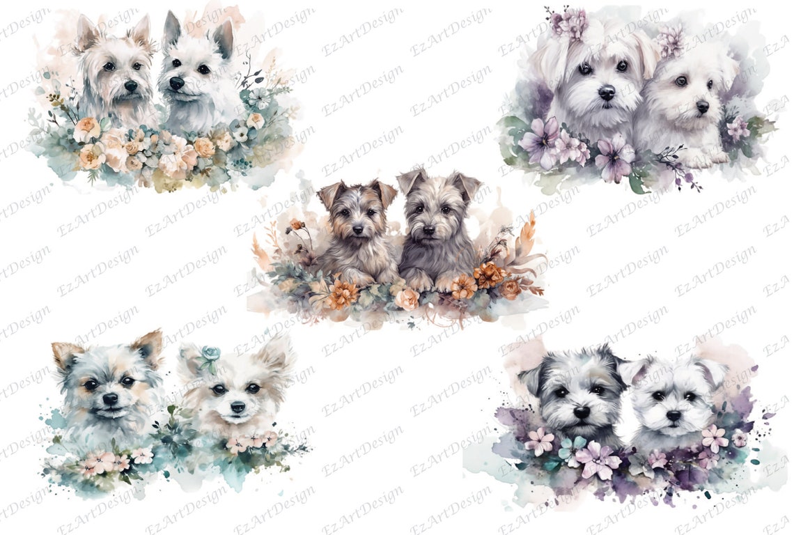 Watercolor Puppy,dog Clipart,watercolour Clip, High-quality PNG ...