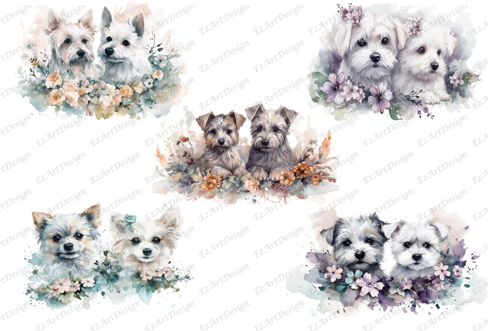 Watercolor Puppy,dog Clipart,watercolour Clip, High-quality PNG ...