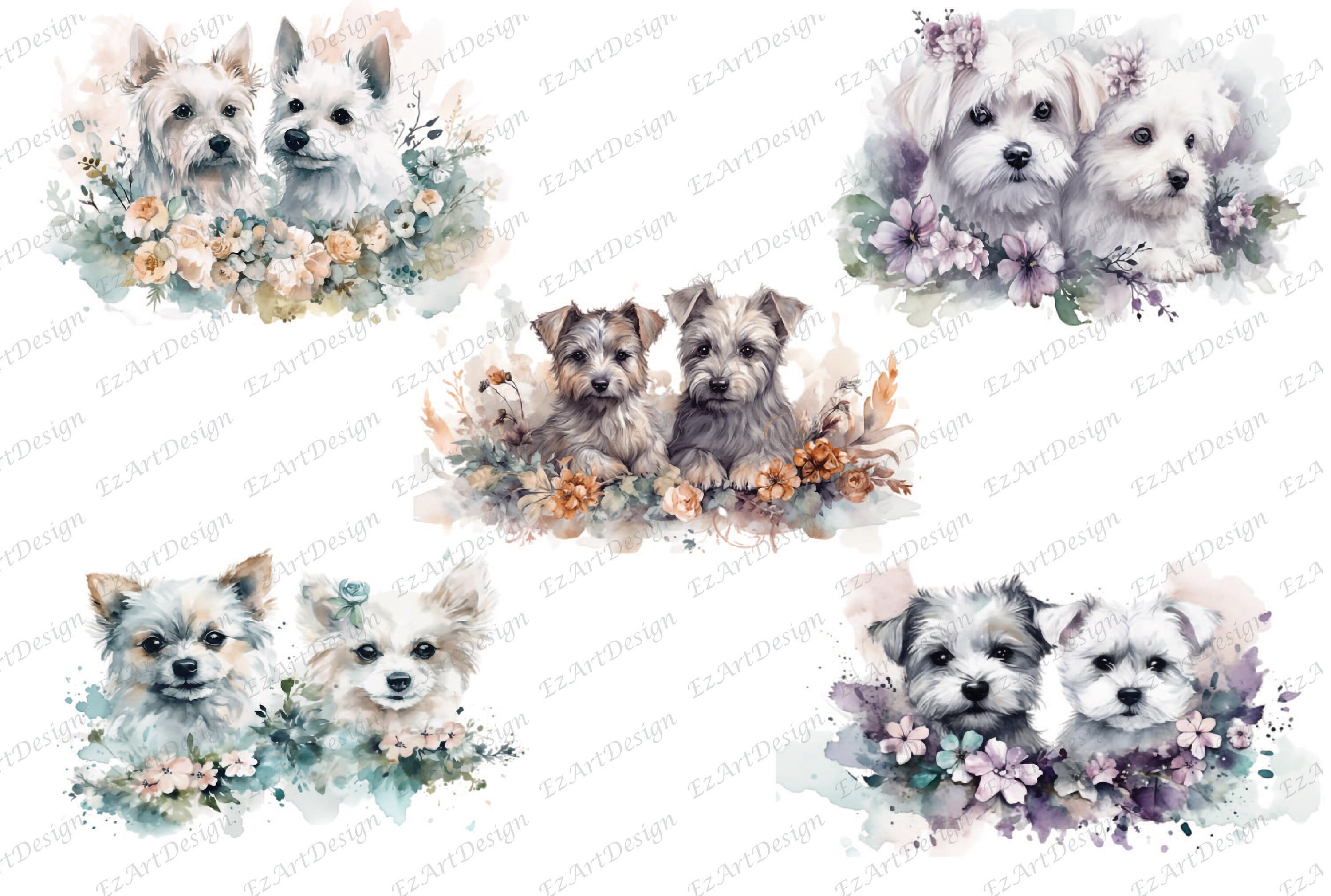 Watercolor Puppy,dog Clipart,watercolour Clip, High-quality PNG ...