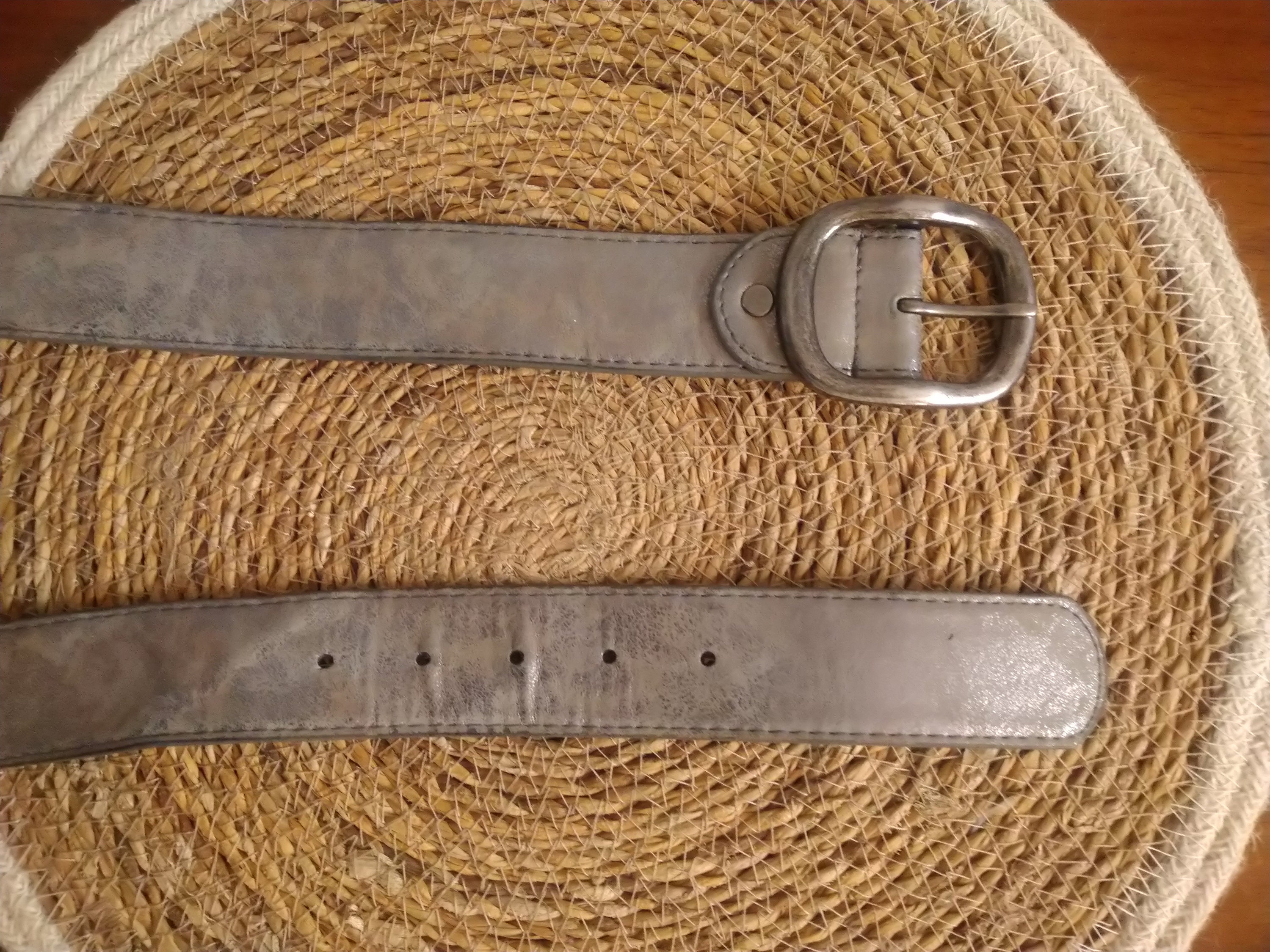 Vintage Silver Gray Mottled Leather Western Belt, Leather Belt, Vintage ...