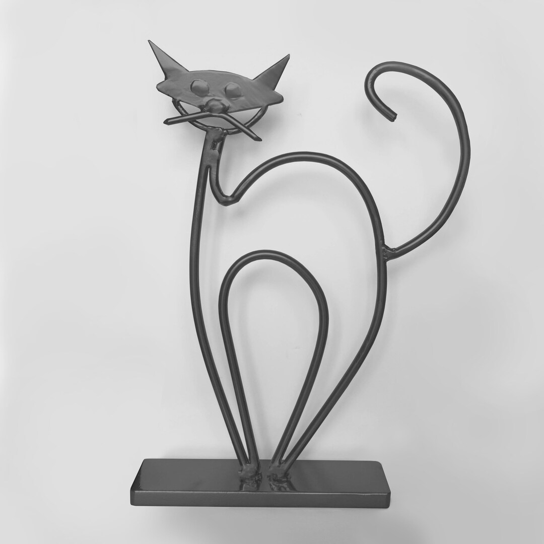 Vintage Cat - Made in Italy Wrought Iron Creation - Unique and Special ...