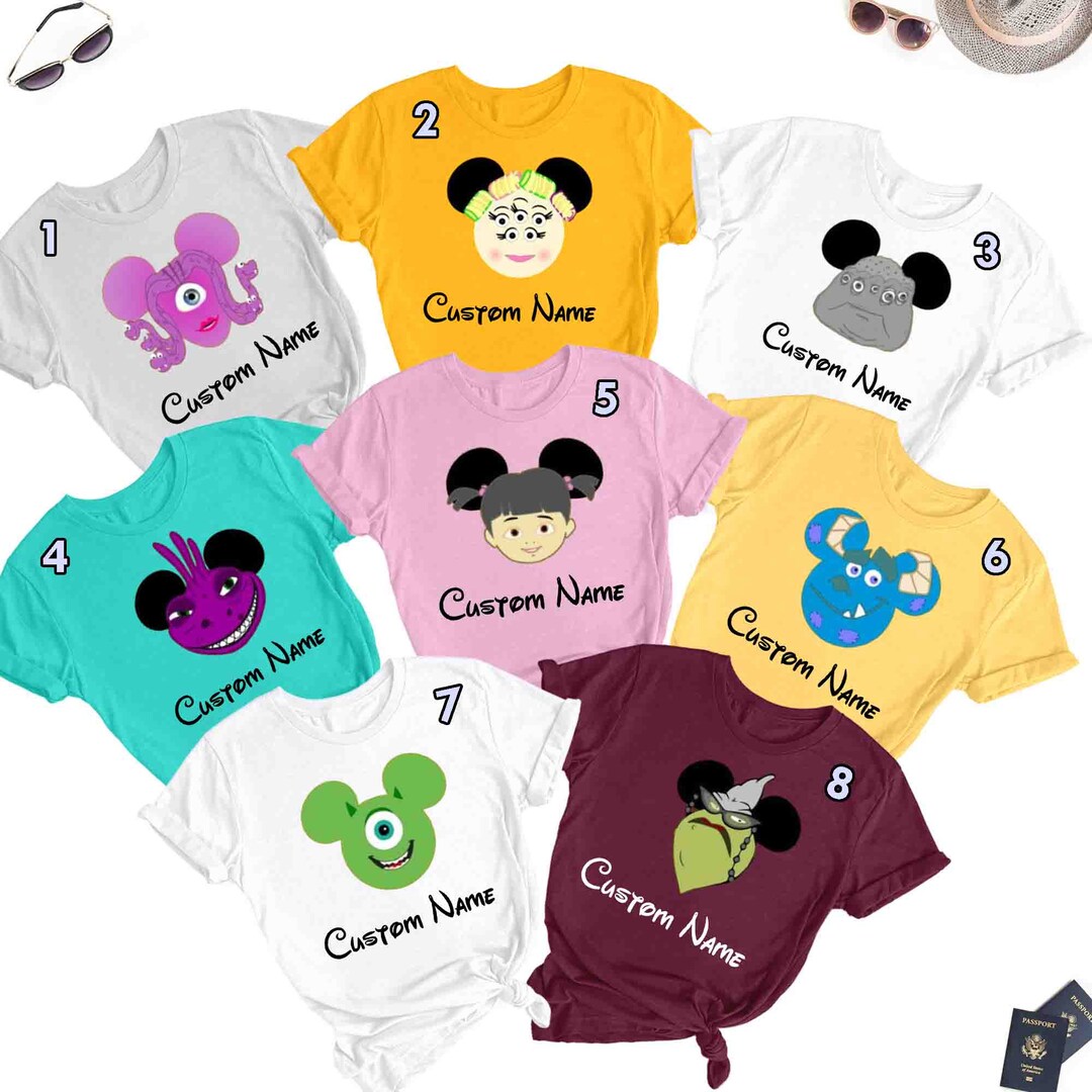 Personalized Monster Face Matching Shirts Monsters Mouse Head - Etsy