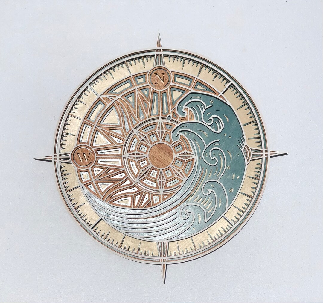 Nautical Compass Wall Decor Etsy