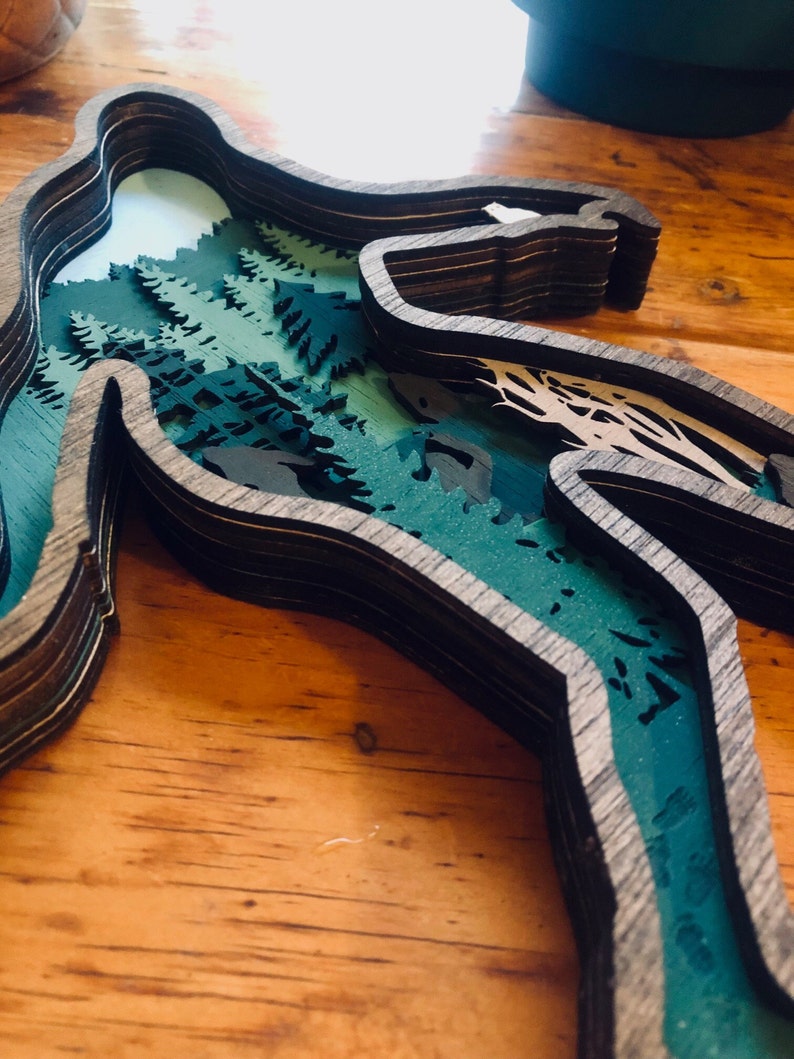 Big Foot Multi Layered Wooden Sign Big Foot Décor Camping Décor Big ...