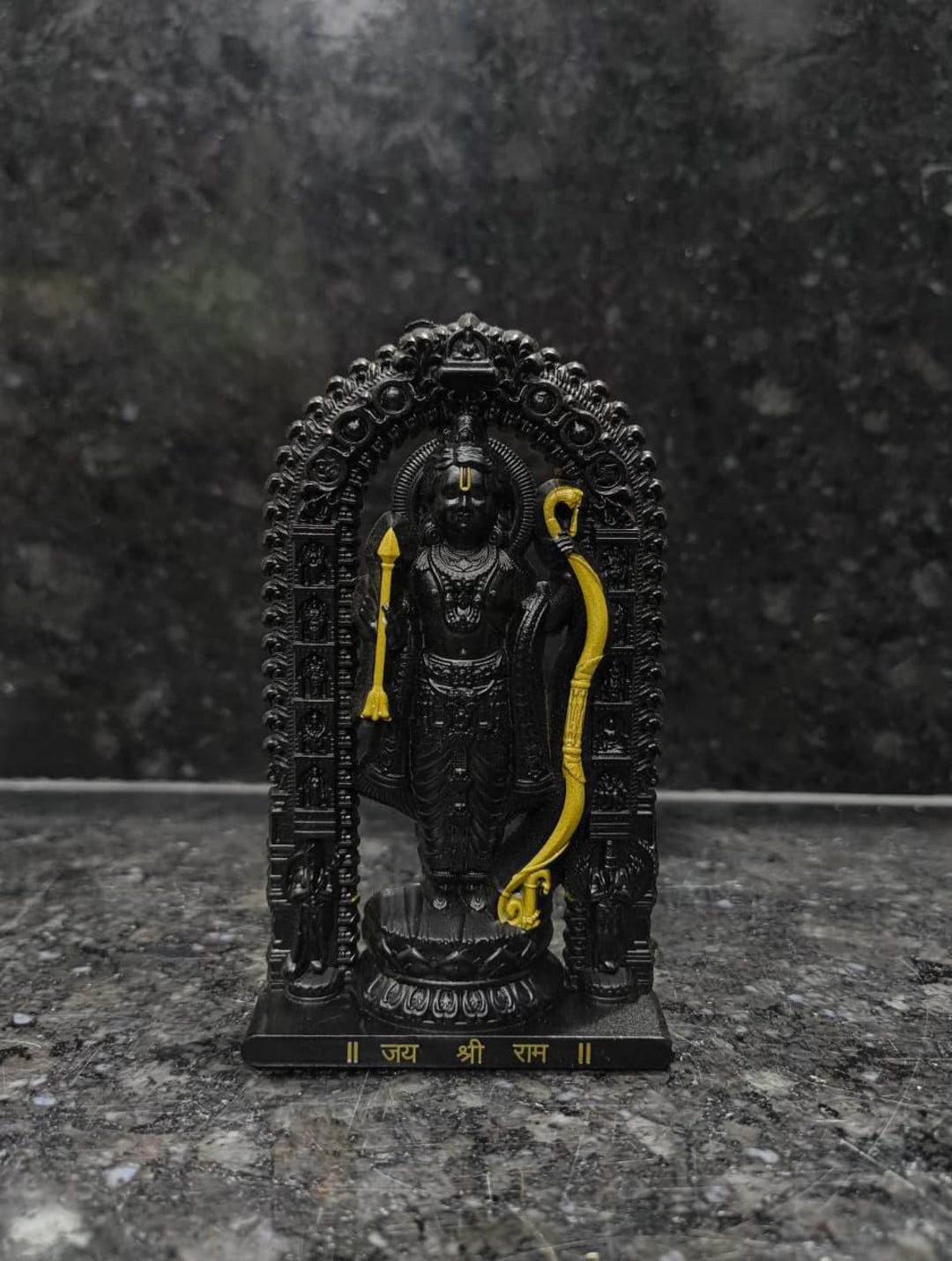 Handcrafted Black Metal Ram Lalla Idol | Pooja Mandir Murti, Ayodhya ...