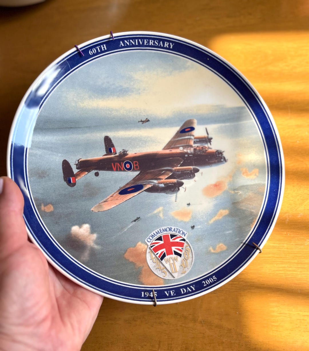 Memorable Military Porcelain Plate Signed Wedgwood Ve Day for Daily ...