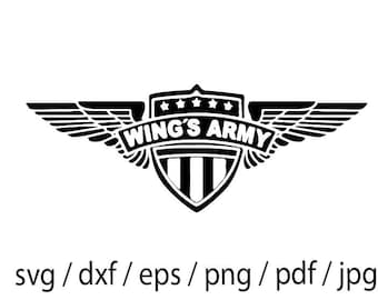 Digital Army Aviator Wings Vector File - Etsy