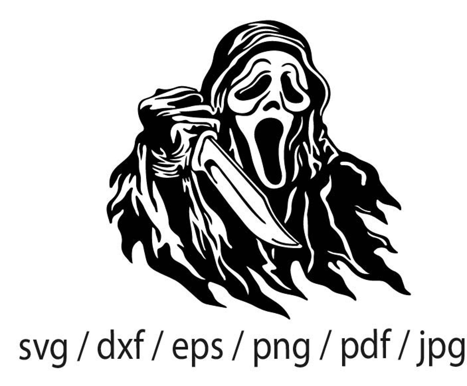 Ghostface svg Scream svg Ghostface scream svg Horror movie - Etsy México