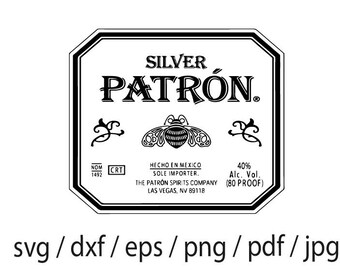 Silver Patron Svg - Etsy