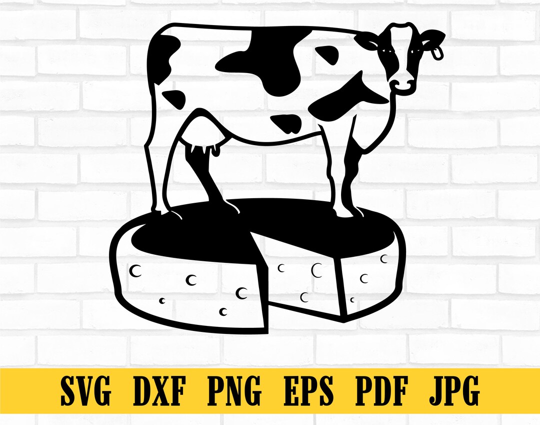 Cow and Cheese Svg Dairy Cow Svg Cow Svg Milk Cow SVG Dxf - Etsy UK