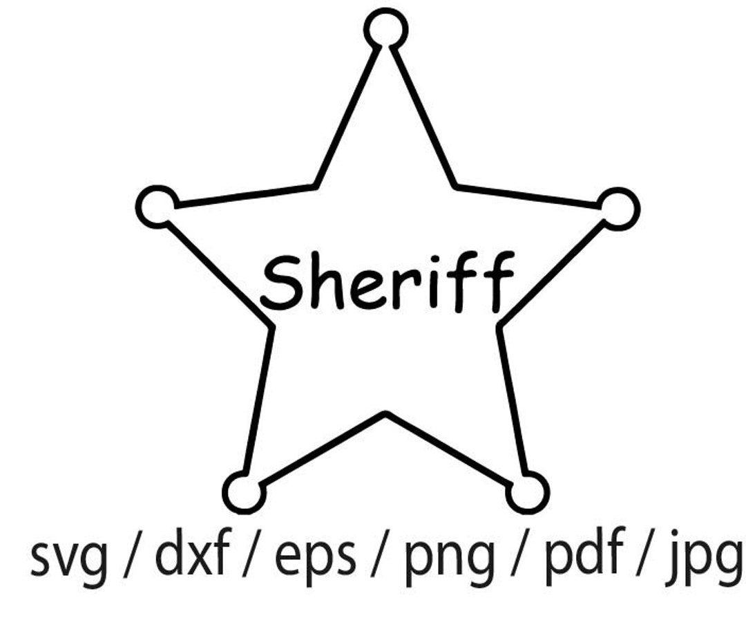 Sheriff Badge SVG Sheriff Badge Cut File Sheriff Badge DXF - Etsy