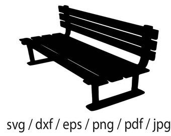 Park Bench Silhouette Svg - Etsy
