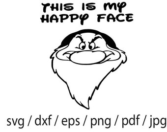 Grumpy Dwarf Face Svg - Etsy Israel