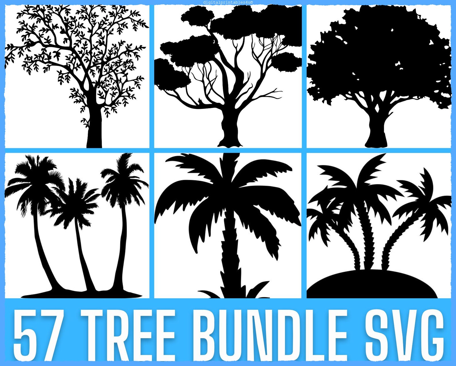 57 Tree Quotes SVG Bundle Files, Clipart, T-shirt, Palm, Wood, Holiday ...