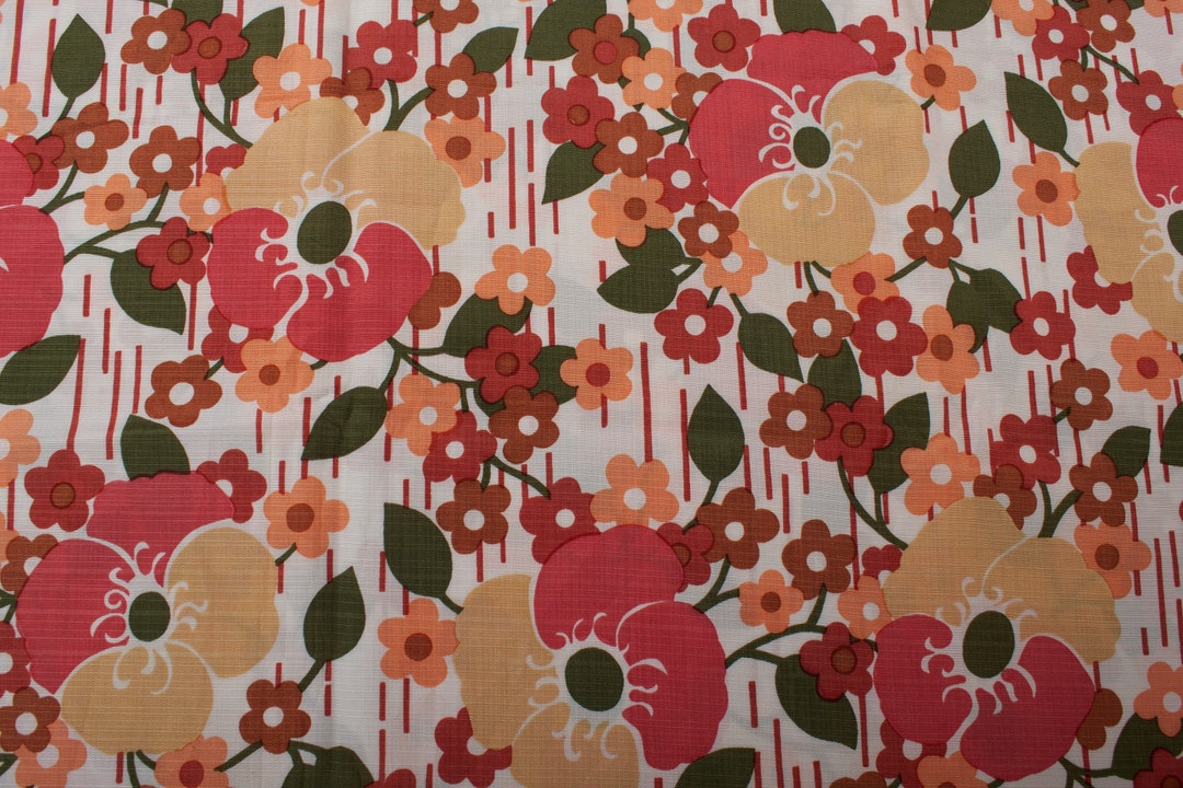 4.5yd 1970s Vintage Dressmaking Fabric, Textured Fabric - Etsy