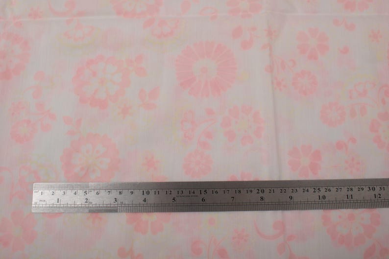1960s Vintage Batiste Sheer Blend Cotton Fabric, Dressmaking, Pink ...