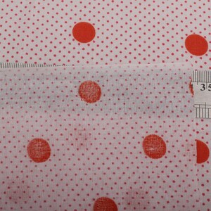 Retro Cotton Fabric, Red Polka Dot Print, 1970s Sewing Material - Etsy