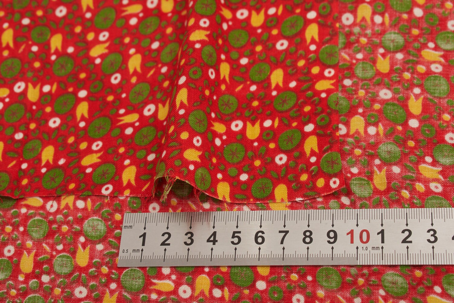 1970s Vintage Cotton Fabric Ditsy Flowers Polka Dots Green - Etsy