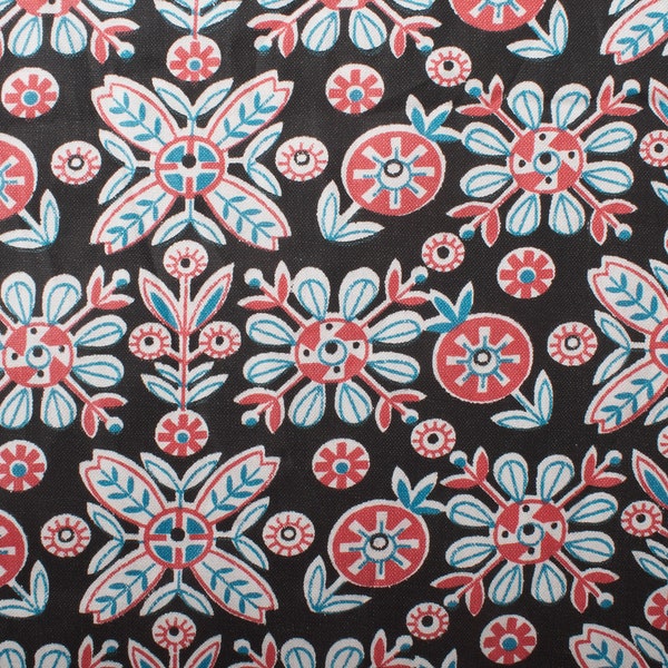 Folk Floral Fabric - Etsy