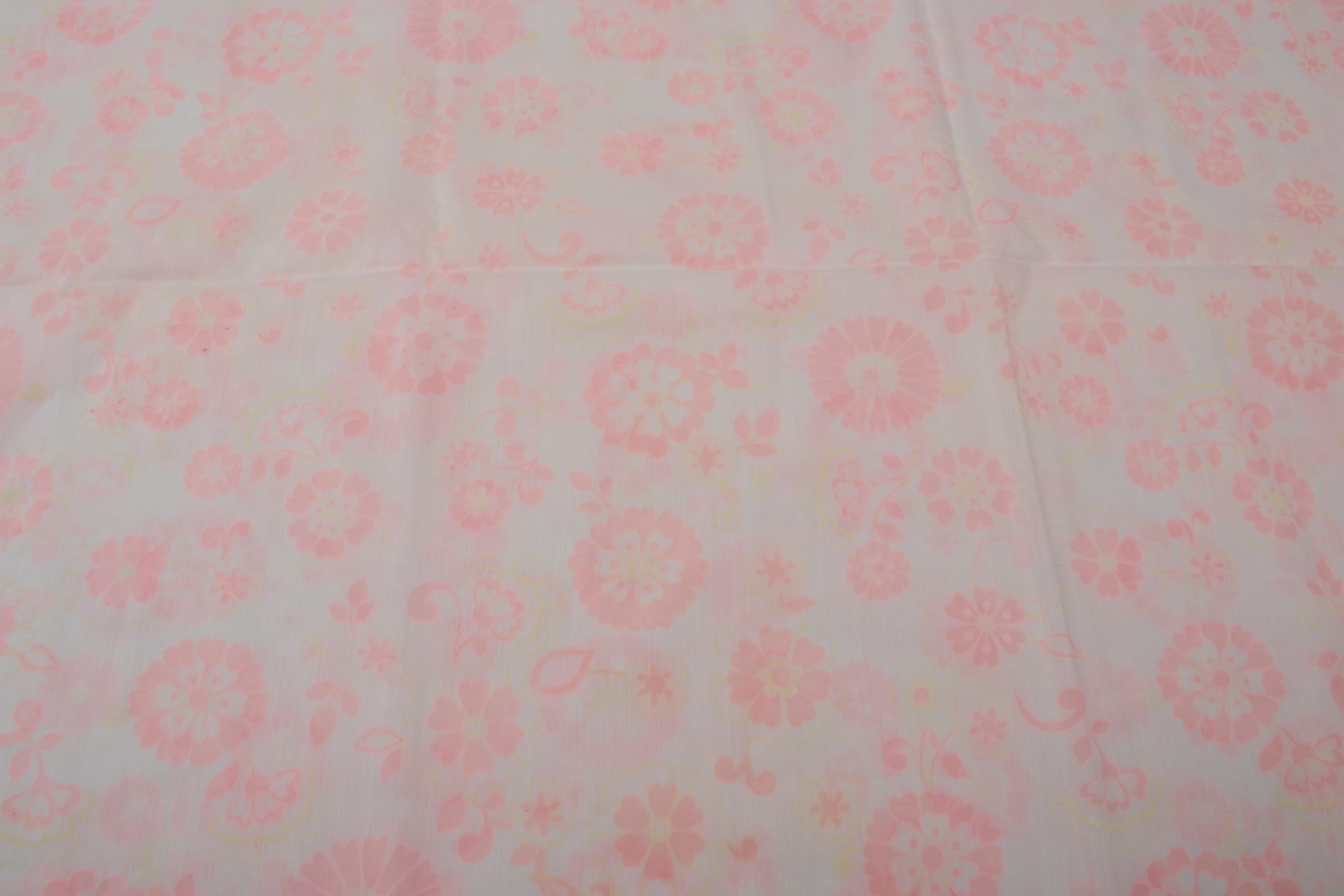 1960s Vintage Batiste Sheer Blend Cotton Fabric, Dressmaking, Pink ...