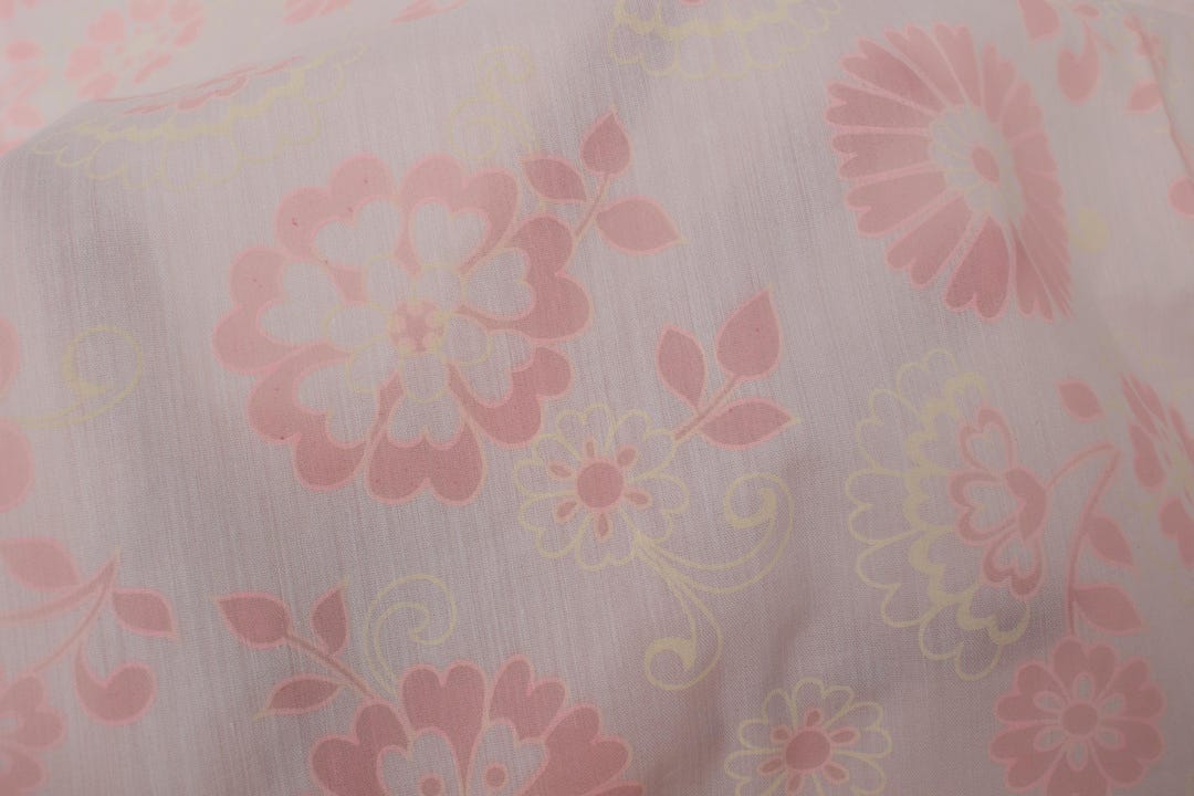 1960s Vintage Batiste Sheer Blend Cotton Fabric, Dressmaking, Pink ...