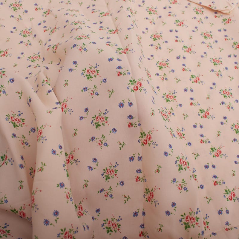 Rose Print Viscose Fabric - Etsy