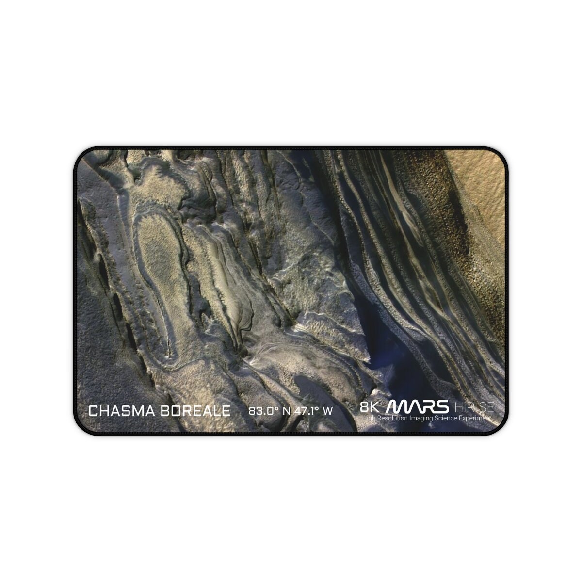 Chasma Boreale Desk Mat / 8K Mars Hirise Satellite Image / NASA Mars ...