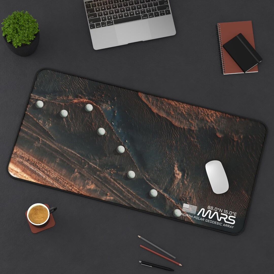 Mars Terrain Futuristic Domes Desk Mat / Nasa Mars Planet Satellite ...