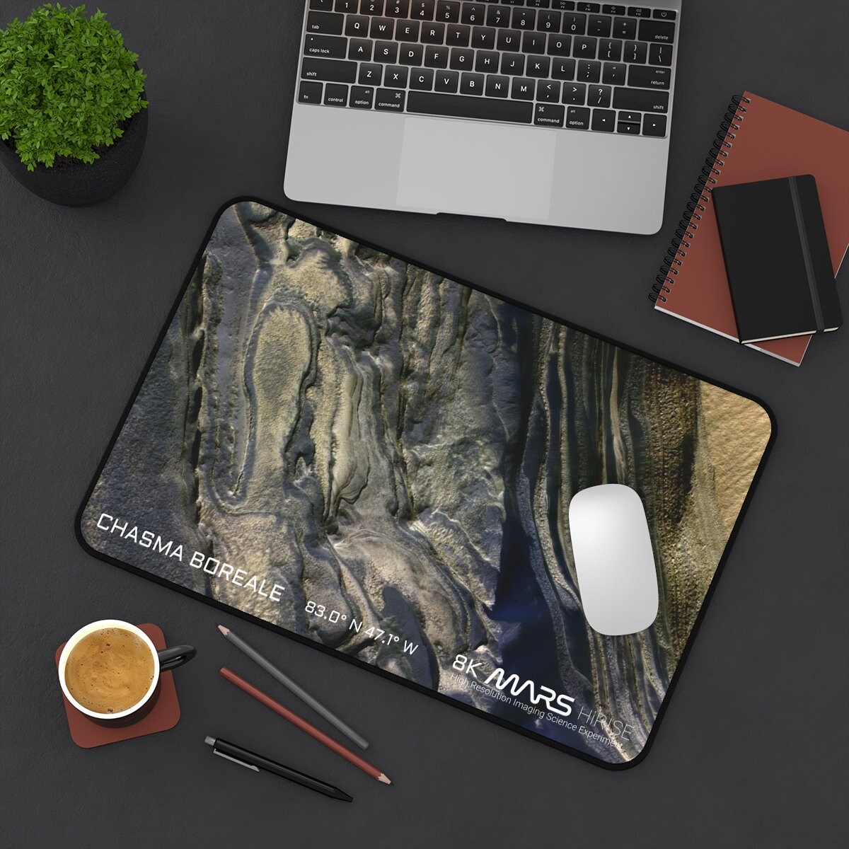 Chasma Boreale Desk Mat | 8K Mars Hirise Satellite Image - Etsy