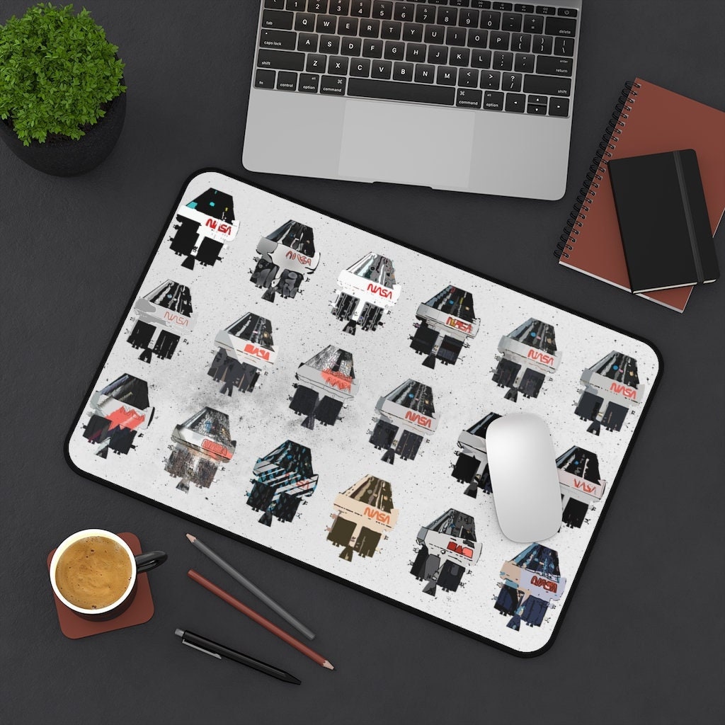 NASA Orion Spacecraft Pattern Desk Mat / NASA Worm Logo / Artemis ...