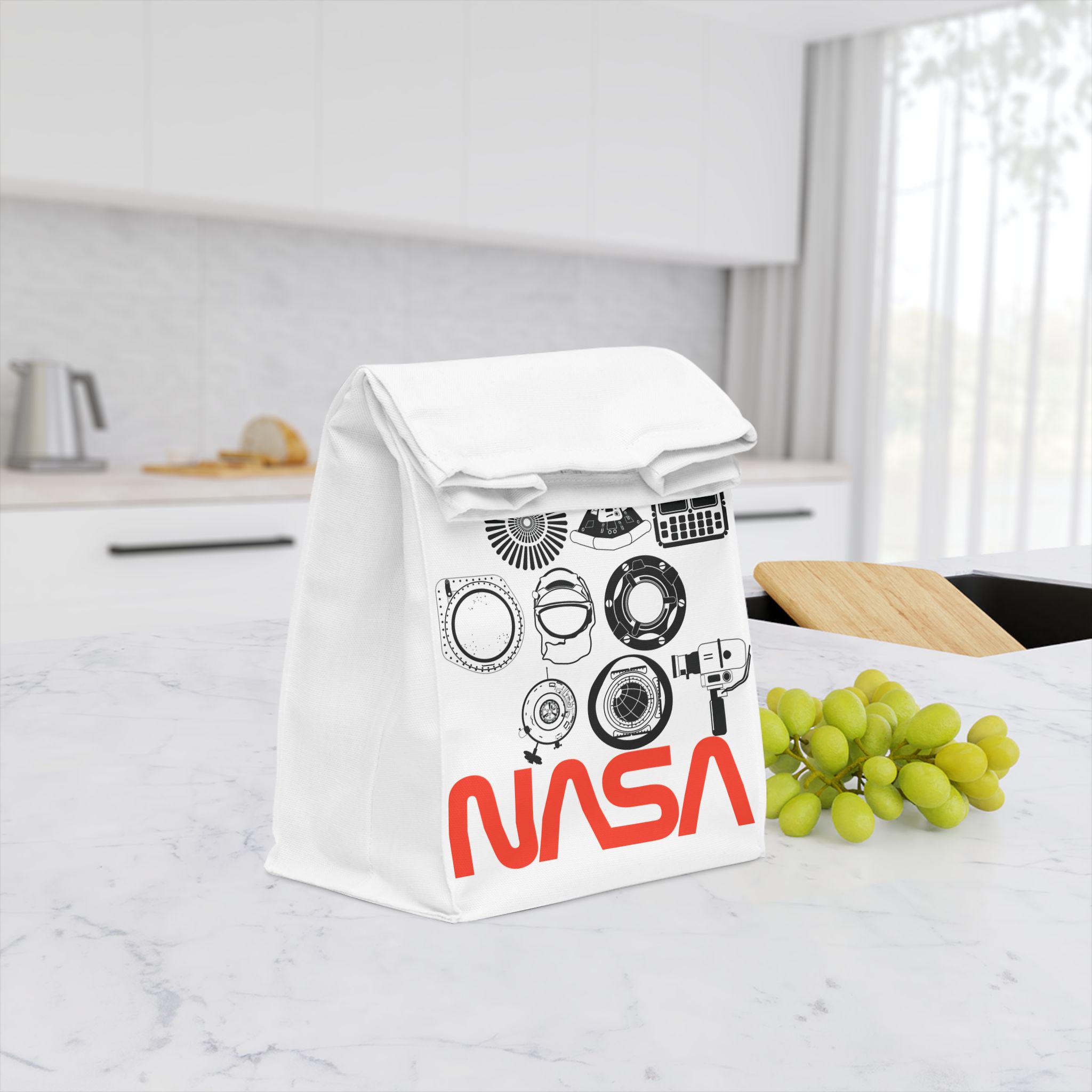 NASA Apollo Icons Polyester/foil Lunch Bag With Magnetic Closure for ...