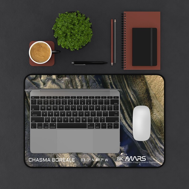 Chasma Boreale Desk Mat / 8K Mars Hirise Satellite Image / NASA Mars ...