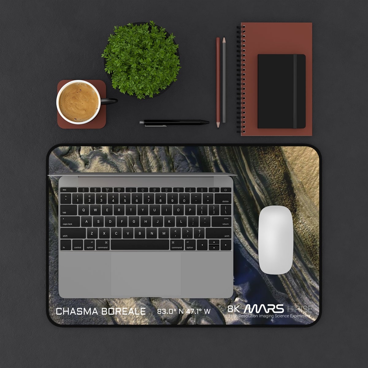 Chasma Boreale Desk Mat / 8K Mars Hirise Satellite Image / NASA Mars ...