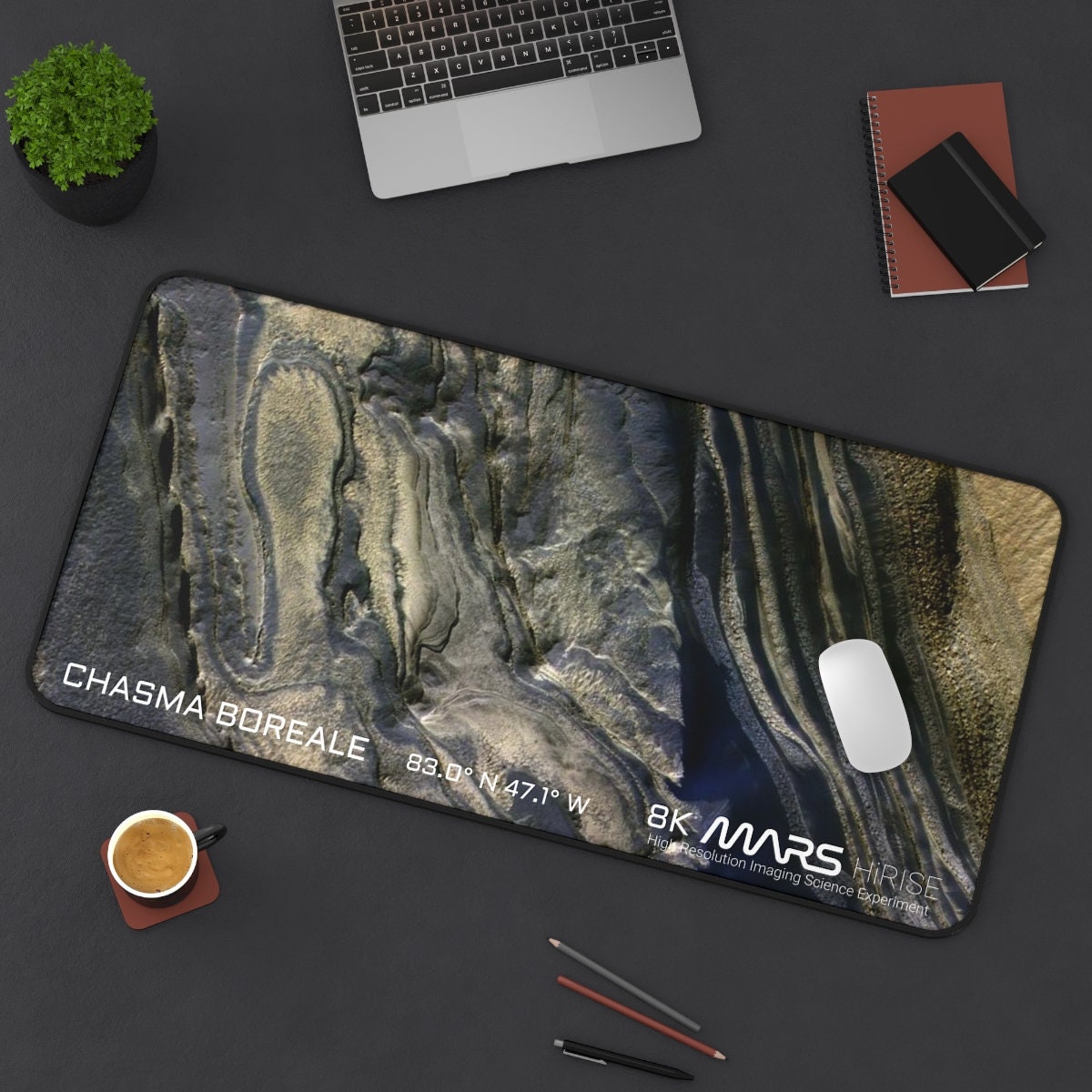 Chasma Boreale Desk Mat | 8K Mars Hirise Satellite Image - Etsy